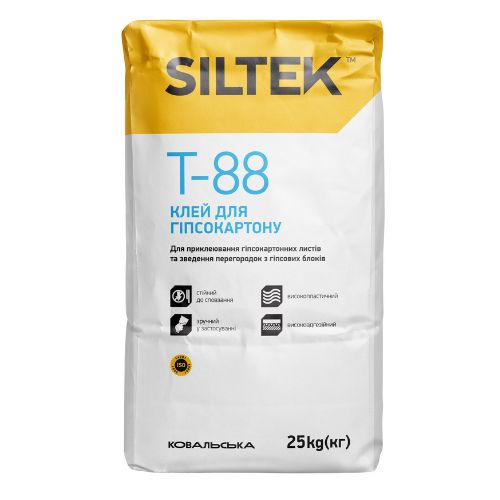 SILTEK Т-88 Клей для гіпсокартону, 25 кг низька ціна